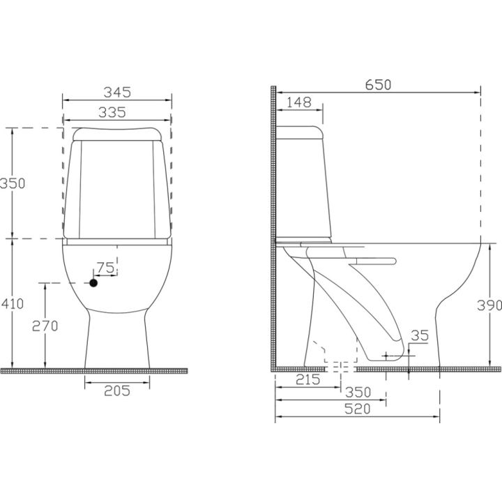 WC-pott ECE Riga allajooksuga | BAUHAUS